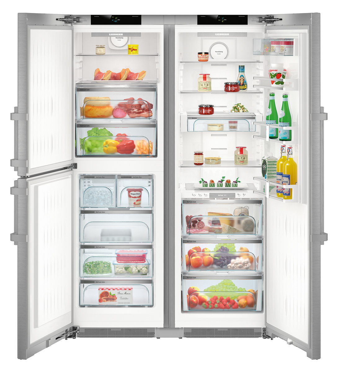 Freestanding Side-by-Side refrigerator – high load capacity