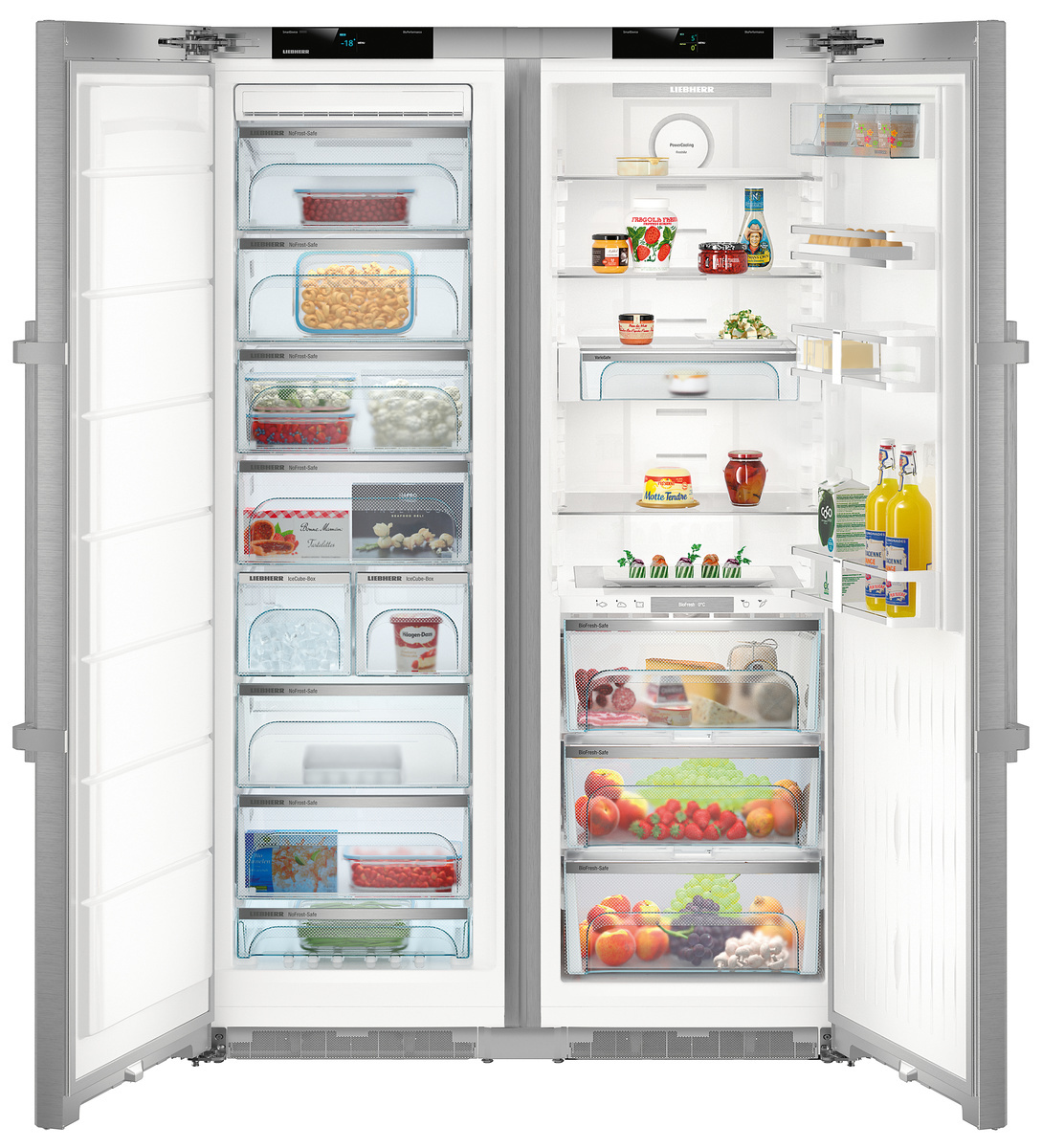 Freestanding Side-by-Side refrigerator – high load capacity
